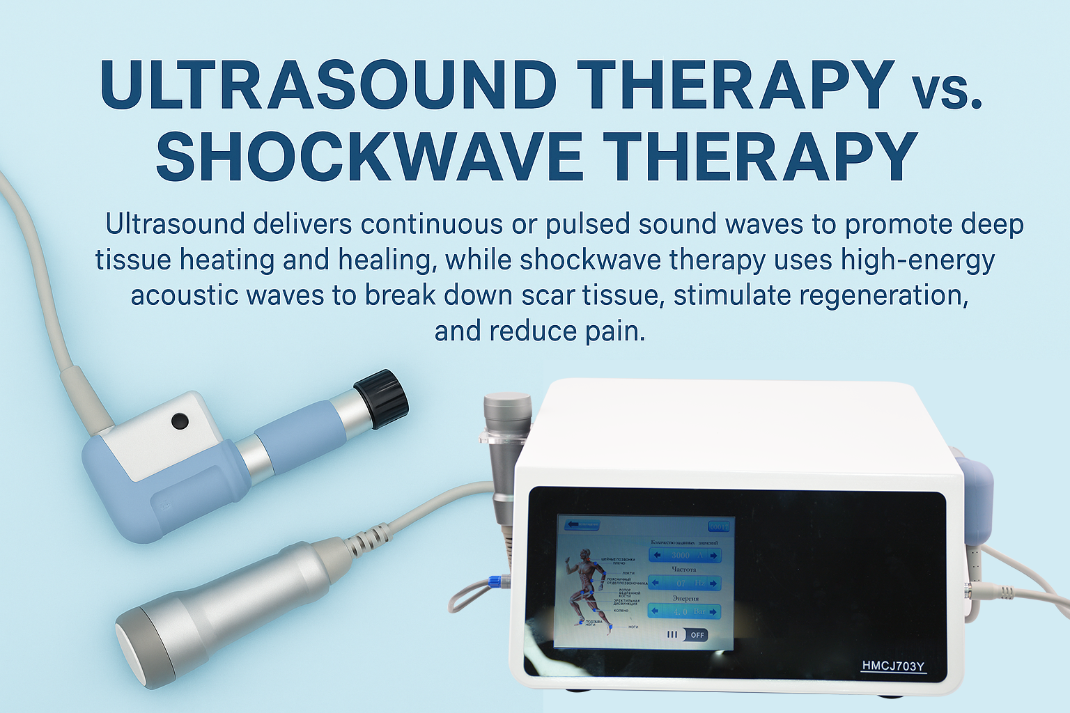 What is the difference between ultrasound and shockwave therapy?